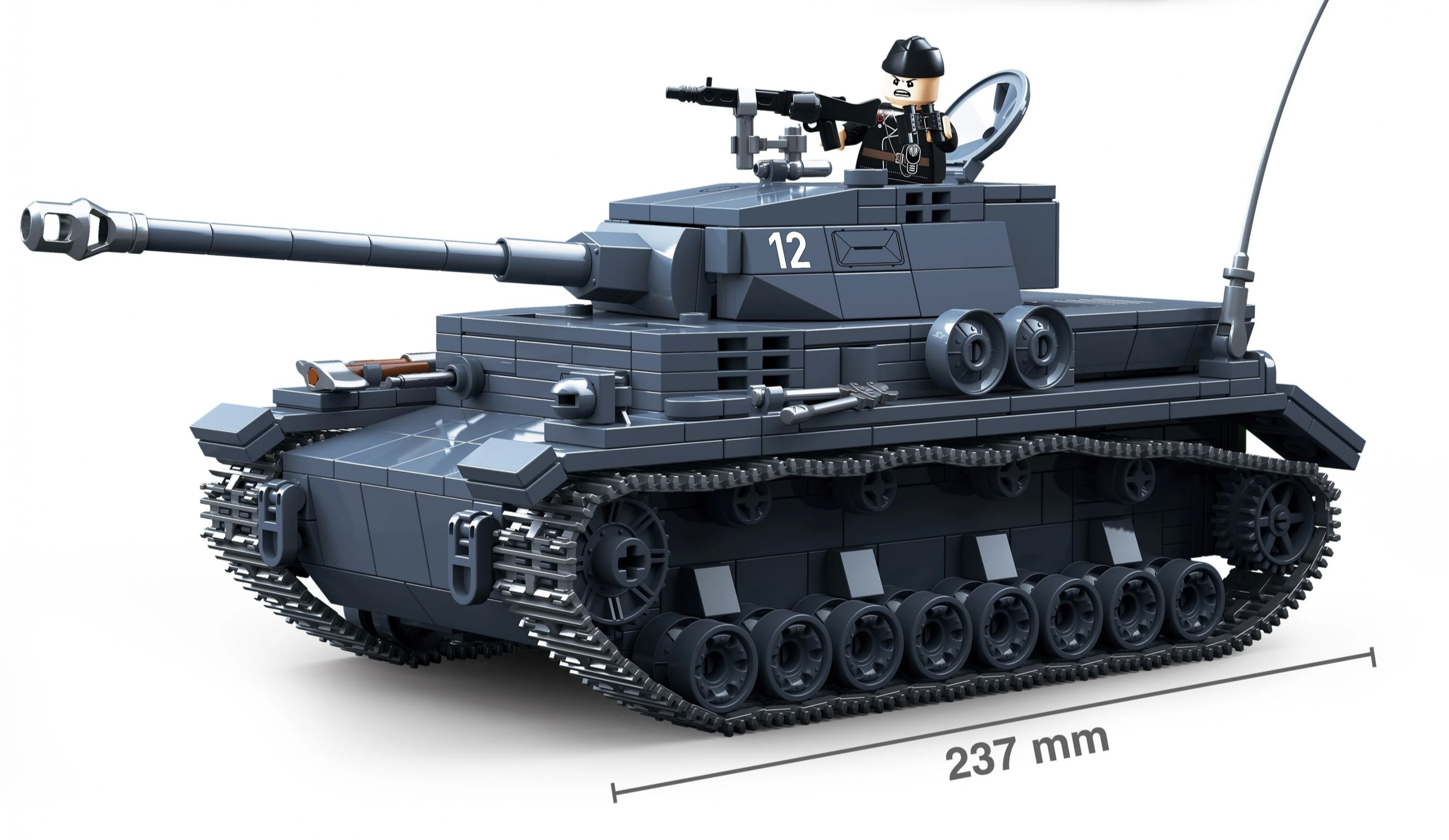 Tank Panzer Tiger 100251 šedý 985 dílků od 1 244 Kč - Zbozi.cz