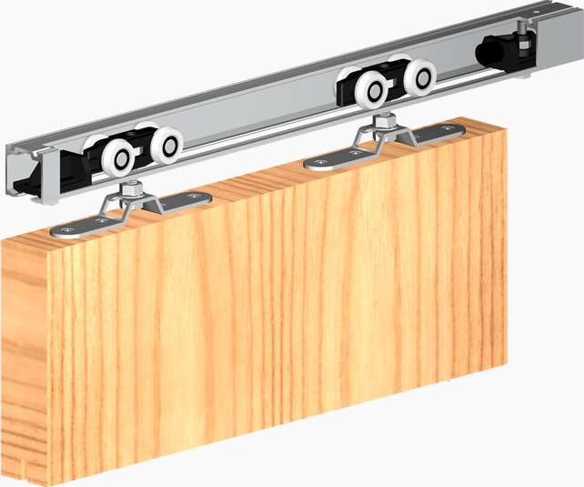 Herkules Sada kování na posuvné dveře 120 kg 240 cm stříbrná od 1 790 ...