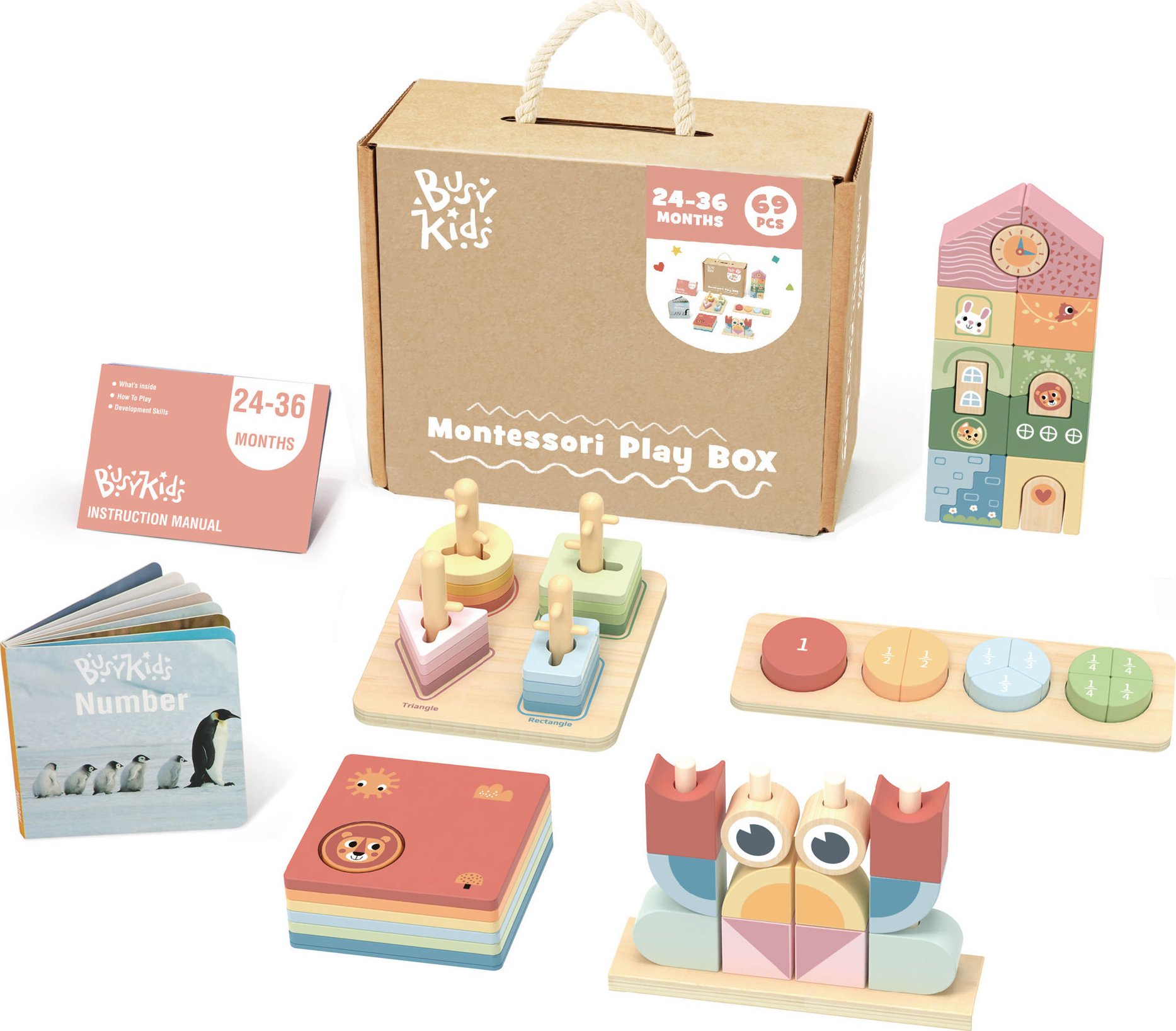 BusyKids Montessori edukační box 24-36 měsíců od 1 090 Kč - Zbozi.cz
