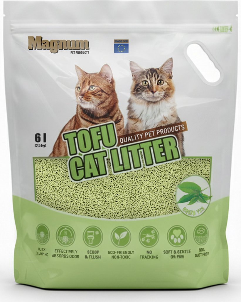 Magnum Tofu Cat Litter Green Tea 4 kg od 169 Kč - Zbozi.cz