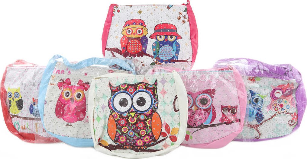 Kabelka dětská se sovičkami 20 x 16 cm 6 ks mix motivů od 66 Kč - Zbozi.cz