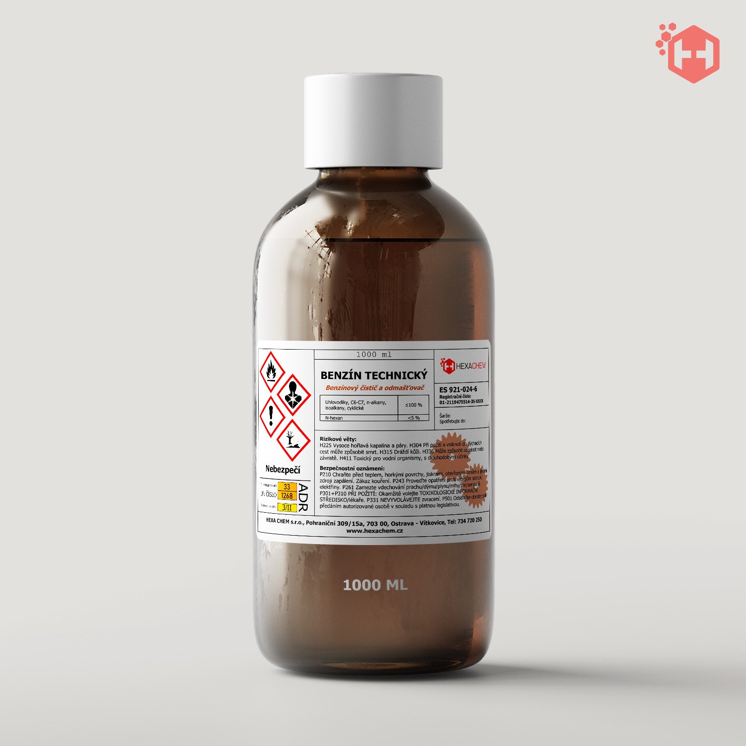 Recenze Hexa Chem Technický benzín 1000 ml - Zbozi.cz