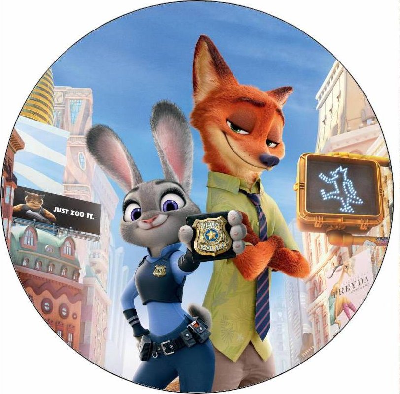 Jedlý papír na dort kulatý 19,5 cm Judy a Nick ze Zootropolis od 94 Kč ...