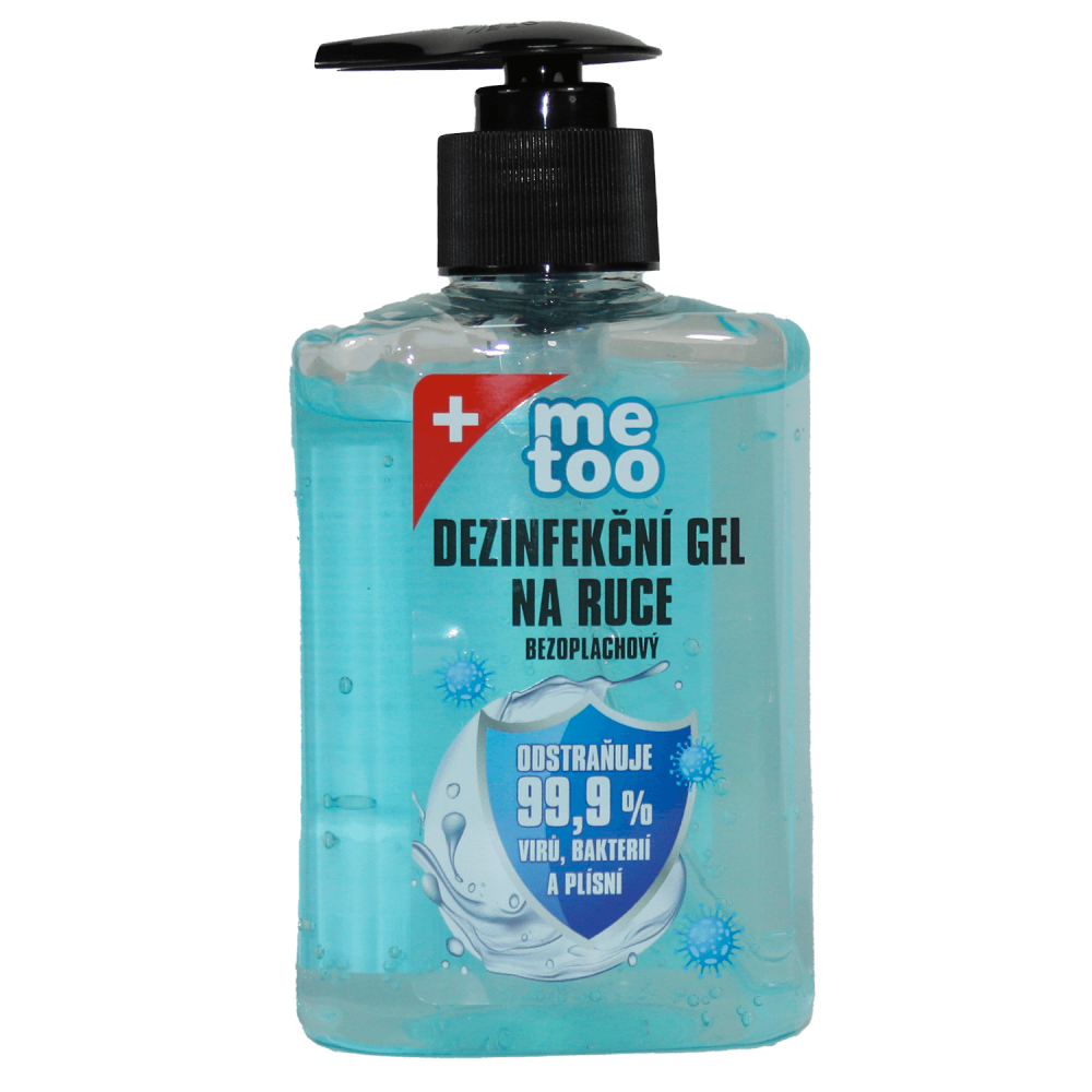 Me too Dezinfekční gel na ruce s dávkovačem 250 ml od 65 Kč - Zbozi.cz