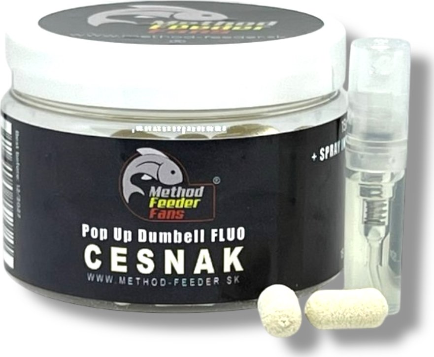 Method Feeder Fans Pop Up Dumbell Fluo 8 x 15 mm/150 ml česnek + sprej ...