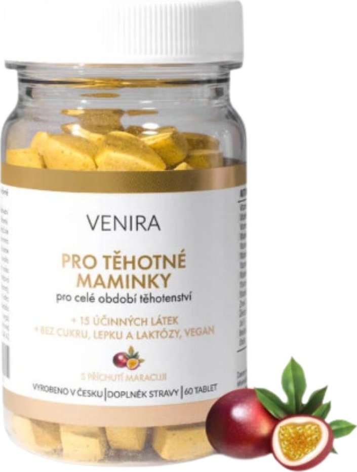 VENIRA Vitamíny pro těhotné ženy 1-3 trimestr maracuja 60 ks od 479 Kč ...