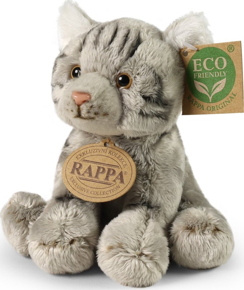 Rappa Eco-Friendly sedící plyšová kočka 14 cm šedá od 134 Kč - Zbozi.cz