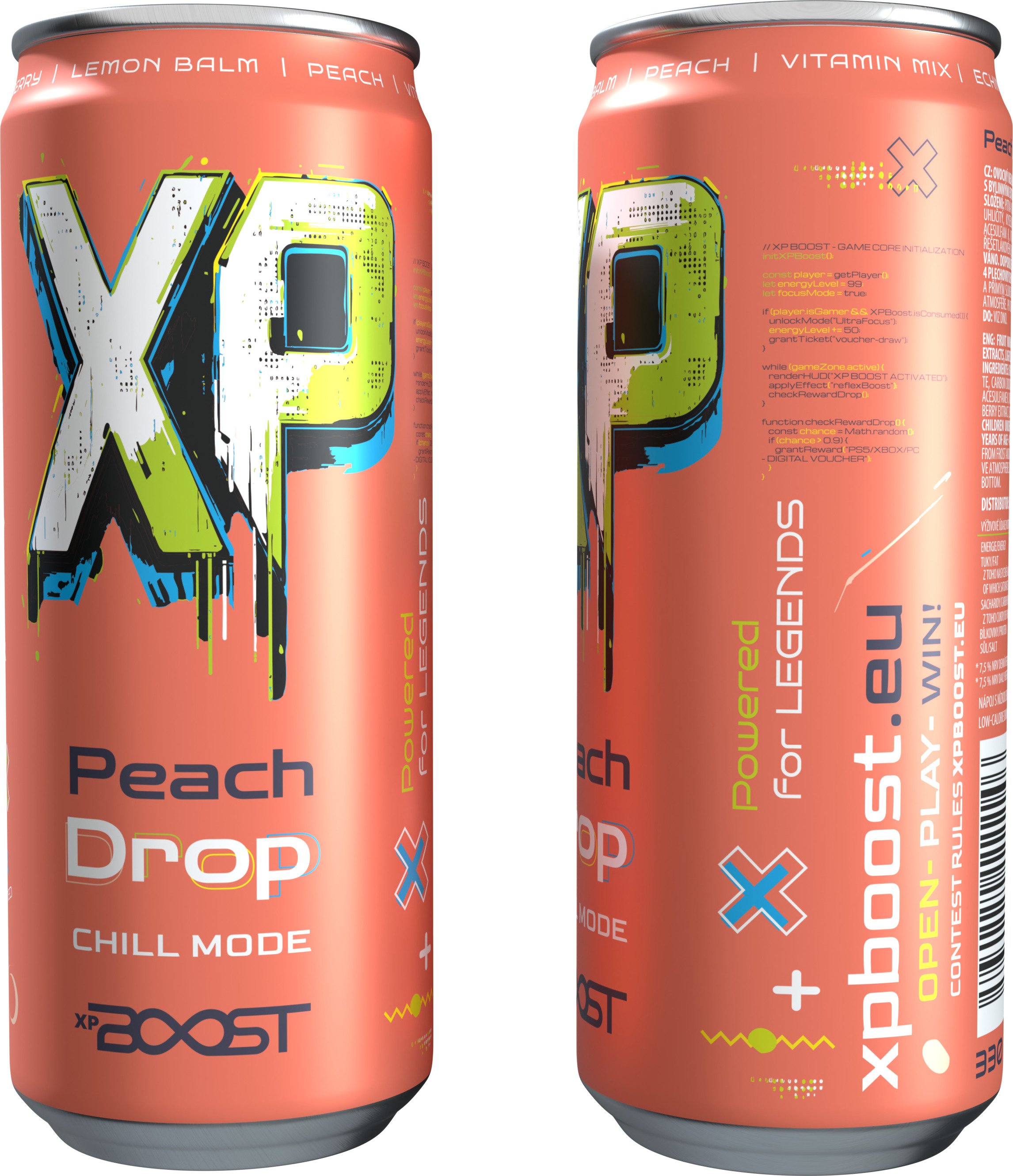 XP Boost Ovocný bylinný nápoj broskvový 330 ml od 35 Kč - Zbozi.cz