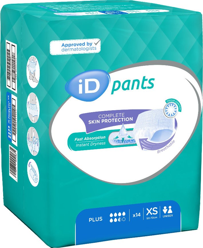 Ontex iD Pants Plus 14 ks XS od 316 Kč - Zbozi.cz