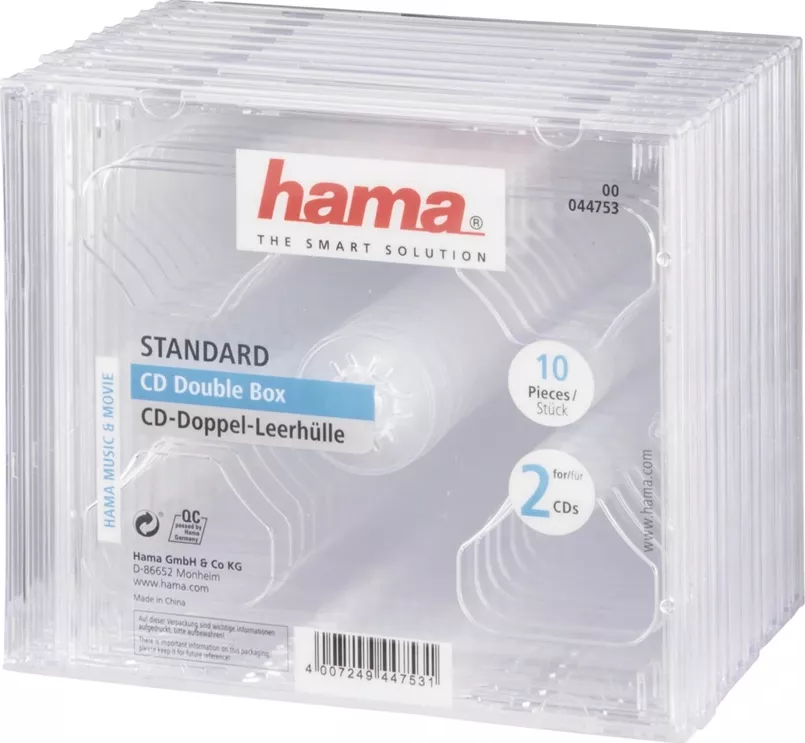 Hama Standard CD Double box obal na 2 CD/DVD průhledný 10 ks od 153 Kč ...