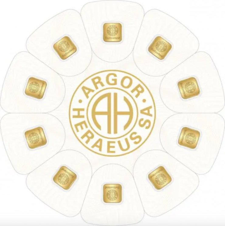 Argor Heraeus Zlatý slitek sada 10x 1 g od 38 767 Kč - Zbozi.cz