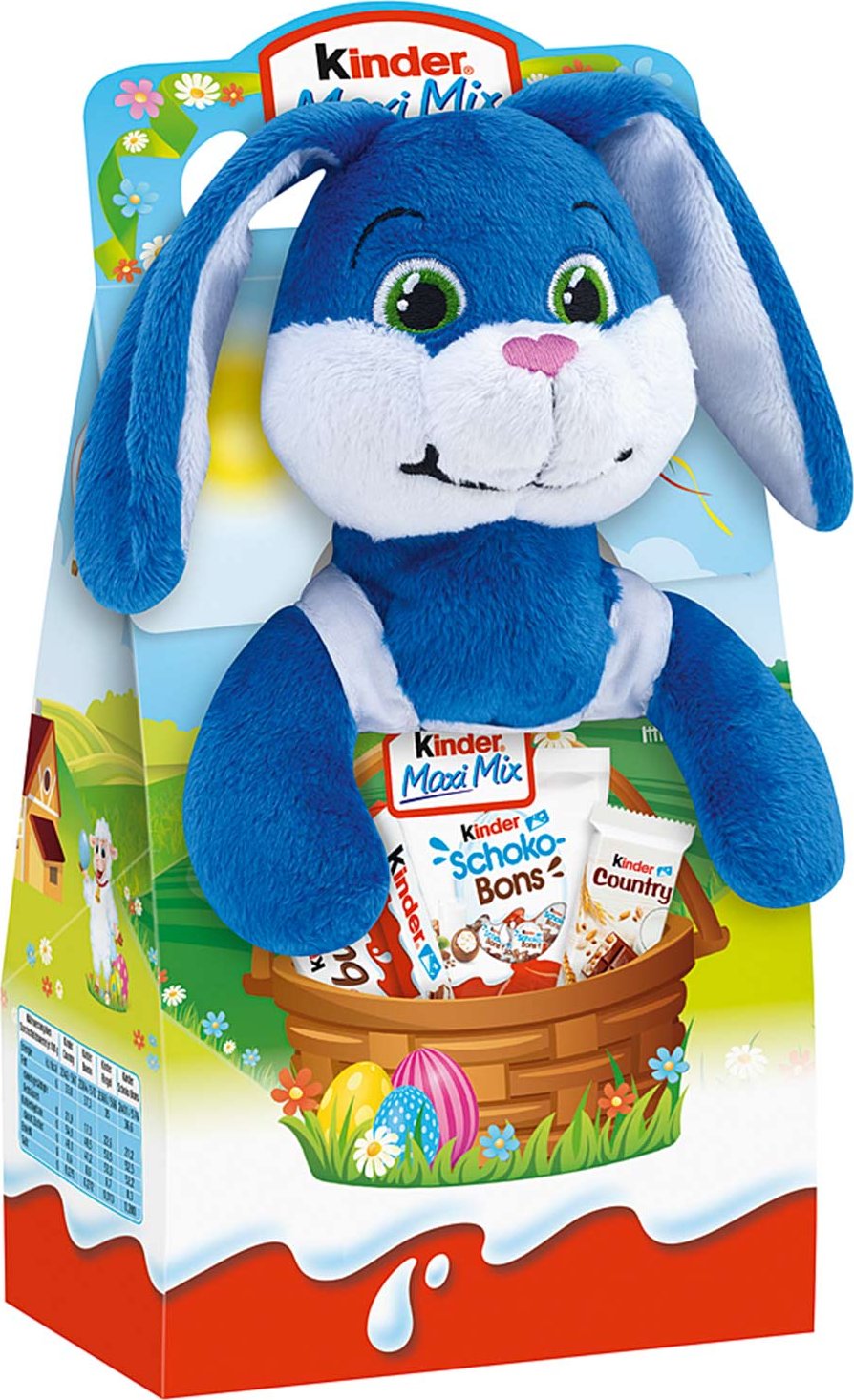 Kinder Maxi mix cukrovinek s plyšovou hračkou králíček Harry 133 g od ...