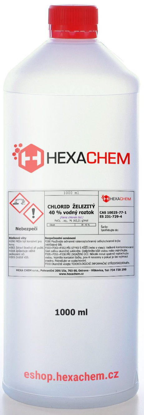 HEXA CHEM Chlorid železitý 40 % 1 l od 98 Kč - Zbozi.cz