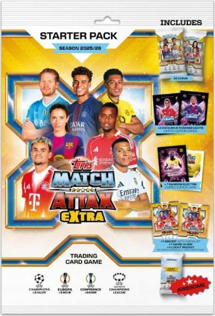 Topps Match Attax Extra 2025/26 Starter Pack od 249 Kč - Zbozi.cz