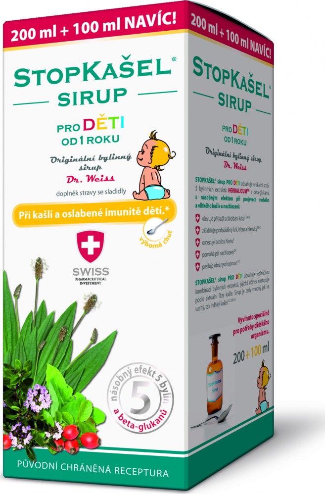 Dr Weiss Stopkašel Sirup Pro Děti 200 100 Ml Od 212 Kč Zbozi Cz