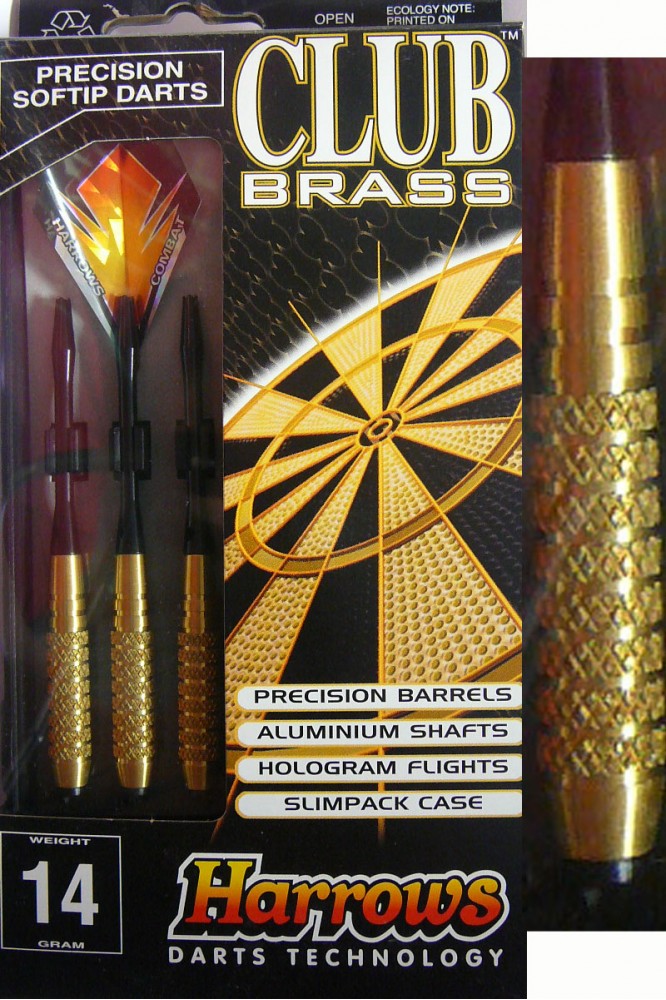 Šipky SOFT CLUB BRASS 14g od 219 Kč - Zbozi.cz