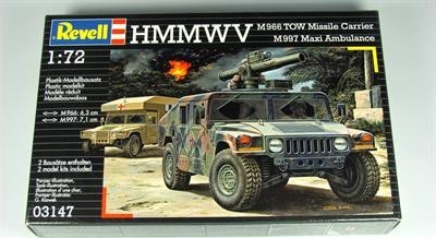 Model 1:72 Revell HMMWV M966 TOW Missile Carrier & M997 Maxi Ambulance ...