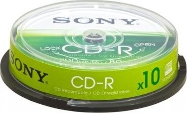 Sony CD-R 700MB 48x 10ks box od 329 Kč - Zbozi.cz
