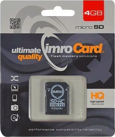 Recenze Imro Micro SDHC 4GB + SD adaptér - Zbozi.cz