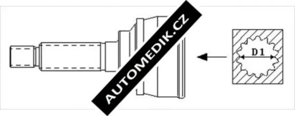 Foto Homokinetický kloub SPIDAN - sada (SD 23676) MAZDA - Zbozi.cz