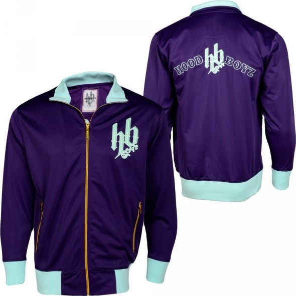 Hoodboyz Front & Back Men Zip Sweat Purple Mint - Zbozi.cz