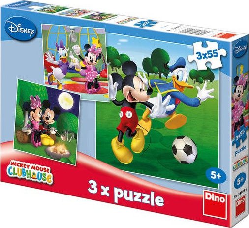 Dino Mickey mouse 3 x 55 dílků od 132 Kč - Zbozi.cz